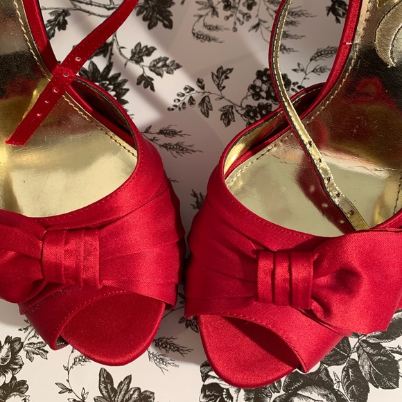 Nina | Shoes | Nina Size 8 Red Satin High Heels | Poshmark